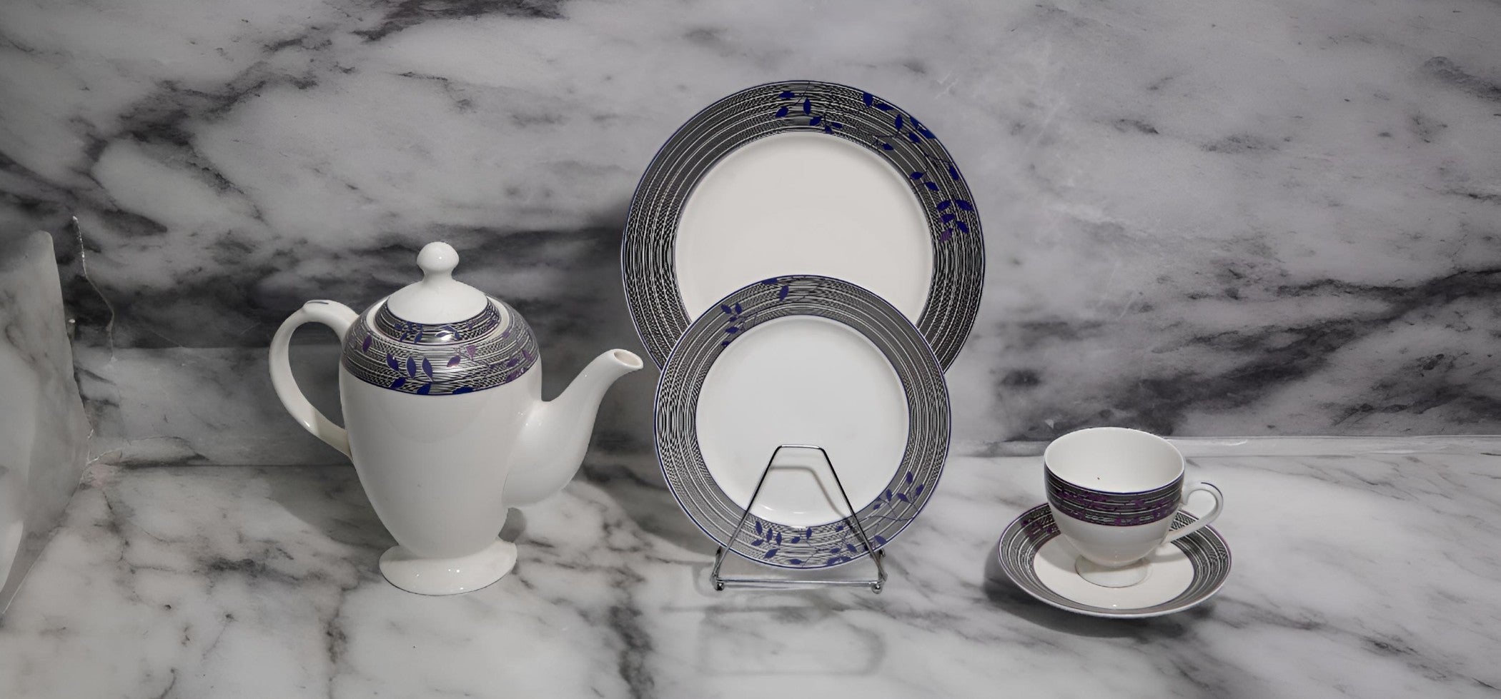 Elegant White China Tea Set - Perfect for Tea Time– Ocean kaka Melamine